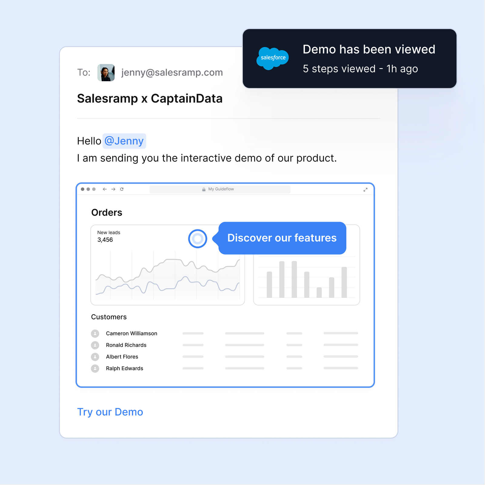The most advanced interactive product demo platform - Guideflow